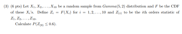 Solved Let X1, X2, . . . , X10 be a random sample from | Chegg.com