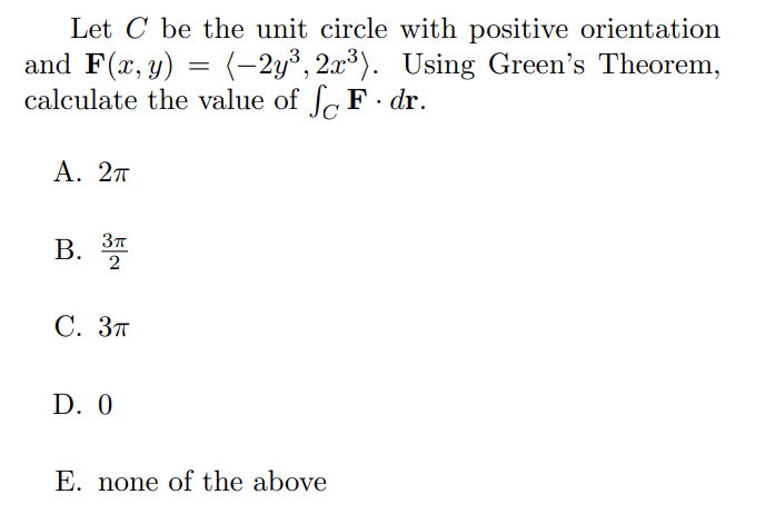 Solved Let C be the unit circle with positive orientation | Chegg.com