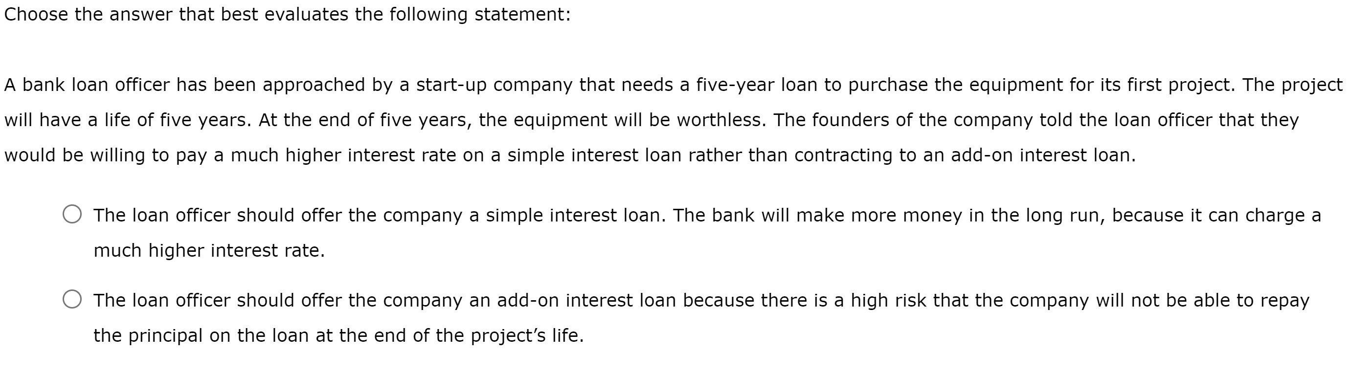 Solved 5. Bank loans Short-term financing through bank loans | Chegg.com
