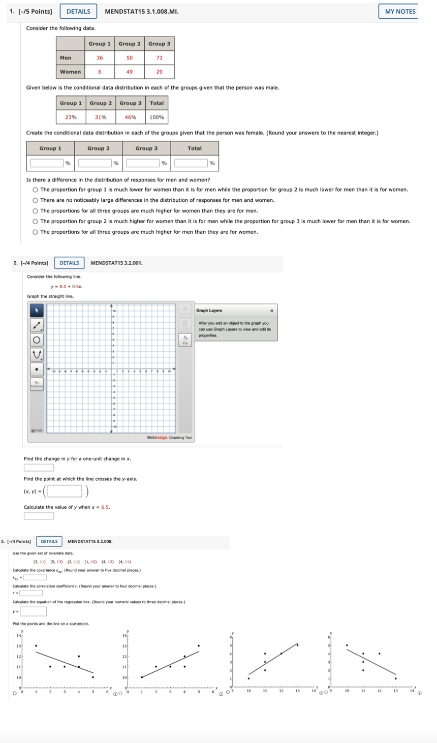 Solved 1. (-/5 Points] - DETAILS MENDSTAT15 3.1.008.MI. MY | Chegg.com