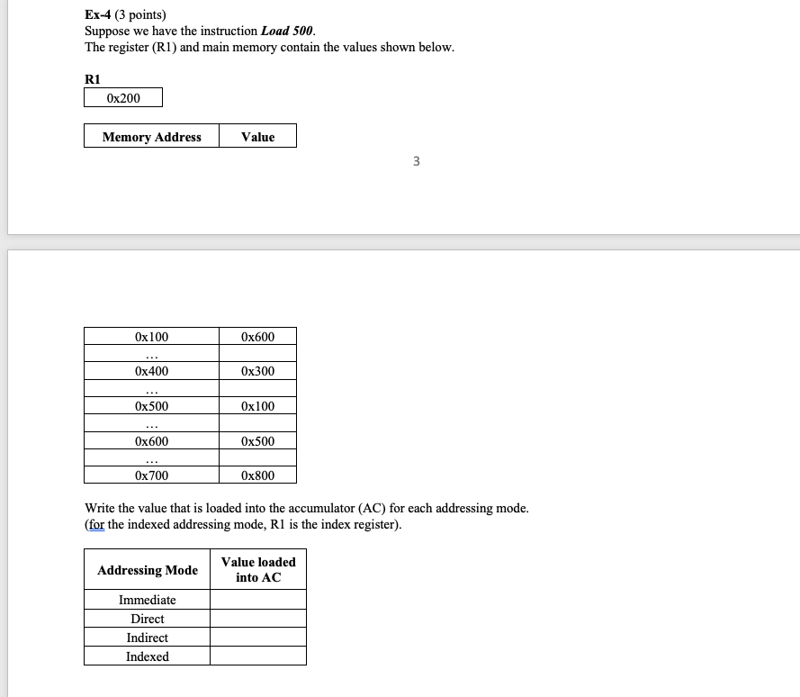 Solved Ex-4 (3 points) Suppose we have the instruction Load | Chegg.com