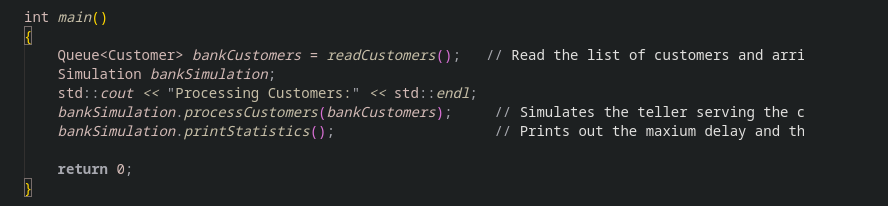 Solved \#include "Customer.hpp" \#include "Queue. hpp" | Chegg.com