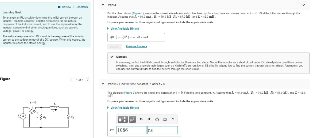 Solved PartA Review| Constants Learning Goal: For the given | Chegg.com