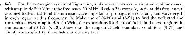 Solved 6-8. For the two-region system of Figure 6-5, a plane | Chegg.com