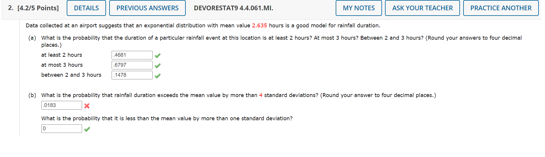 Solved 2. [4.2/5 Points] DETAILS PREVIOUS ANSWERS | Chegg.com