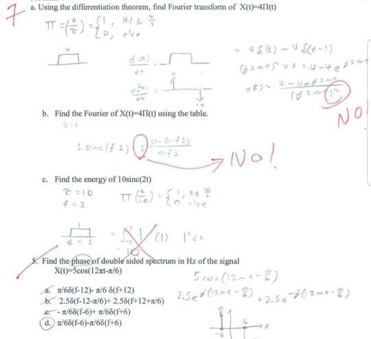 Solved A Using The Differentiation Theorem Find Fourier