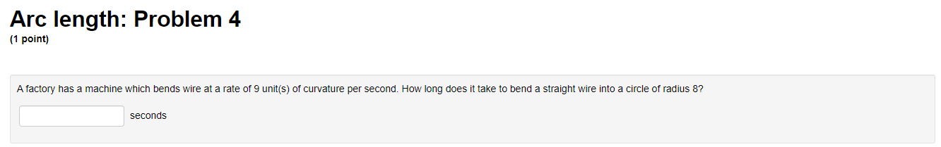 Solved Arc length: Problem 4 (1 point) A factory has a | Chegg.com