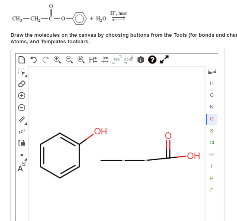 Solved Draw the molecules on the canvas by choosing buttons | Chegg.com