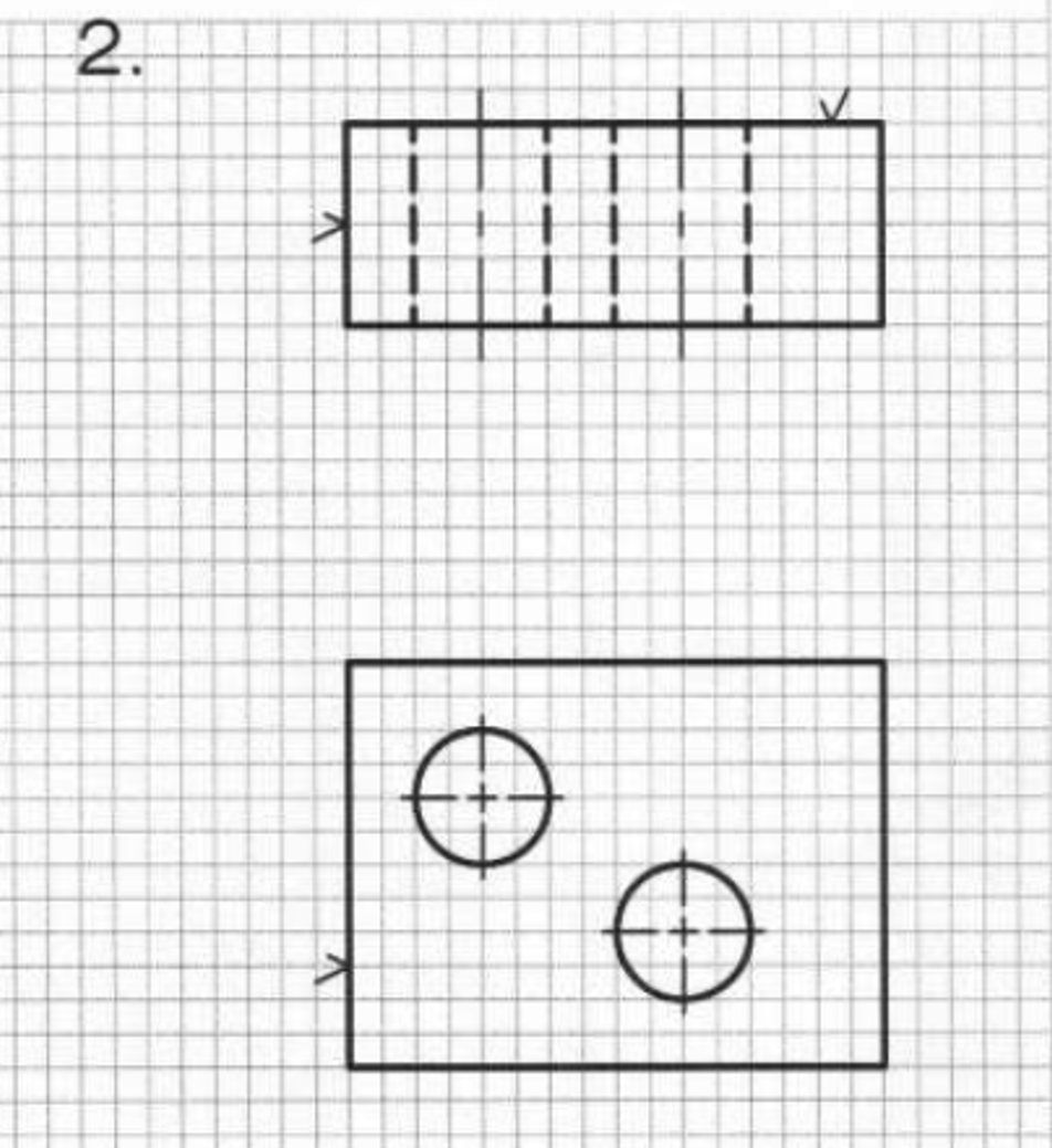 Solved DIMENSION THE OBJECTS, EACH GRID IS 3MM OR 1/8'' NOTE | Chegg.com