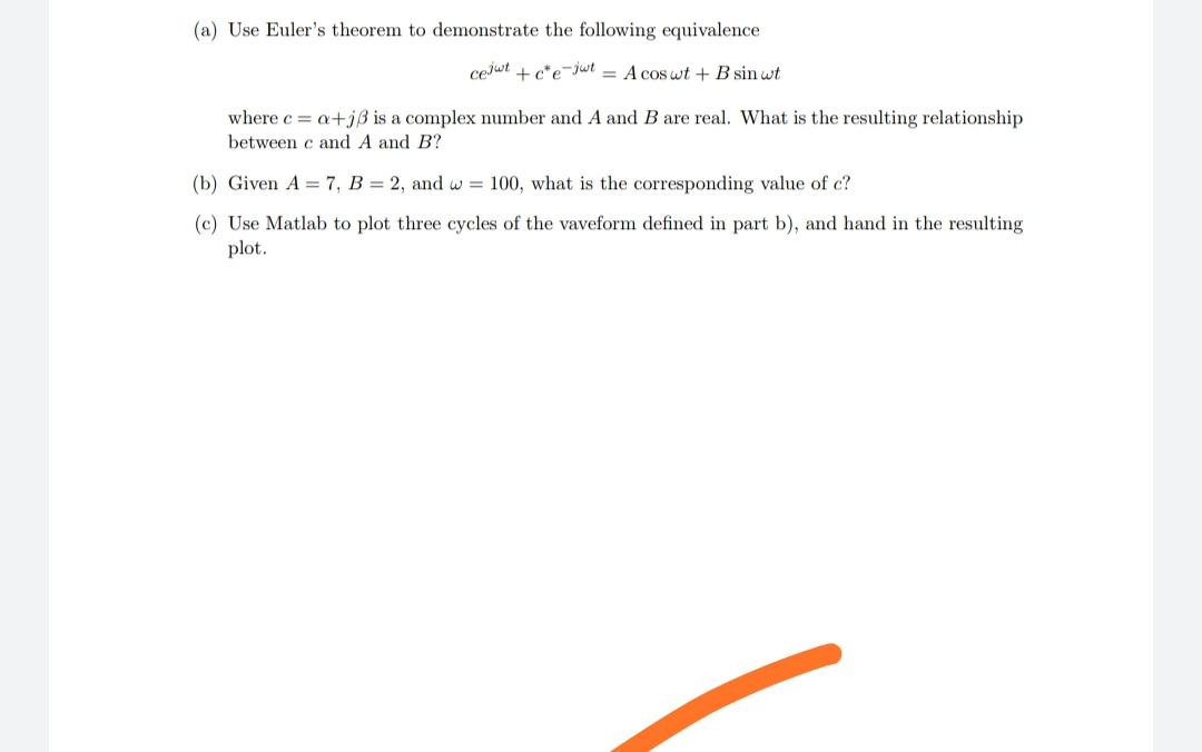 Solved (a) Use Euler's theorem to demonstrate the following | Chegg.com