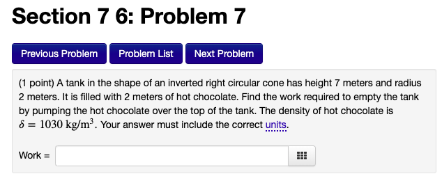 Solved Section 7 6: Problem 7 Previous Problem Problem List | Chegg.com