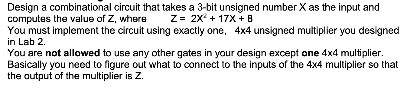 Design a combinational circuit that takes a 3-bit | Chegg.com
