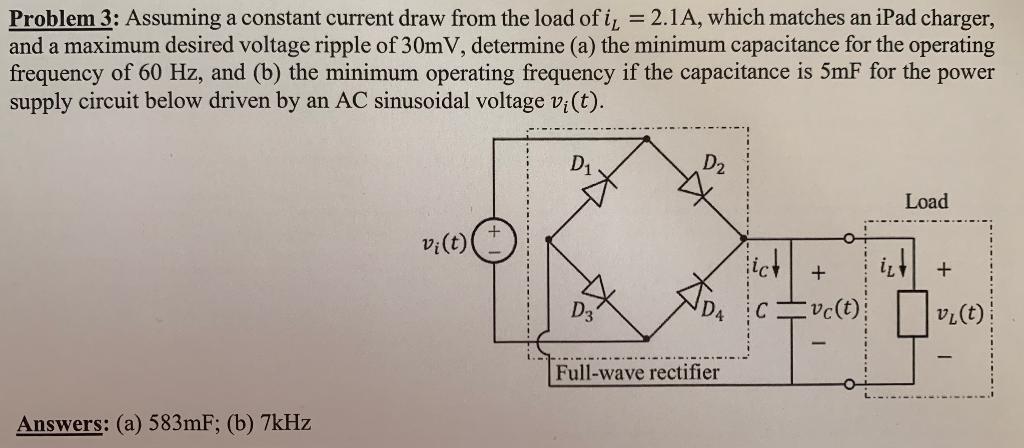Solved Assuming a constant current draw from the load of | Chegg.com