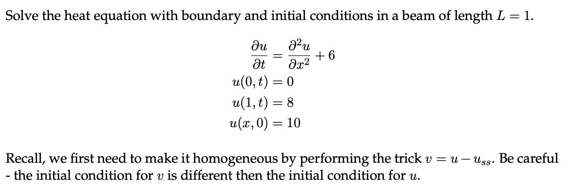 Solved Solve the heat equation with boundary and initial | Chegg.com