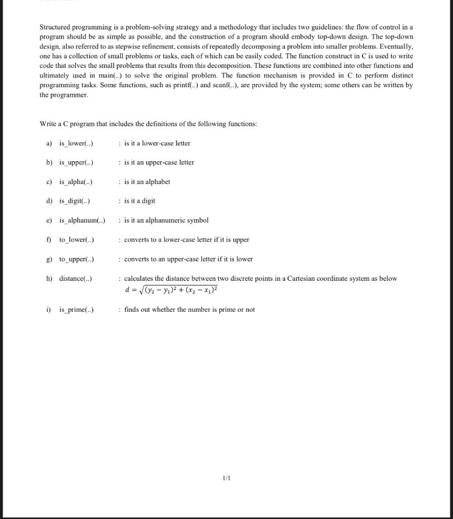 Solved Structured programming is a problem-solving strategy | Chegg.com