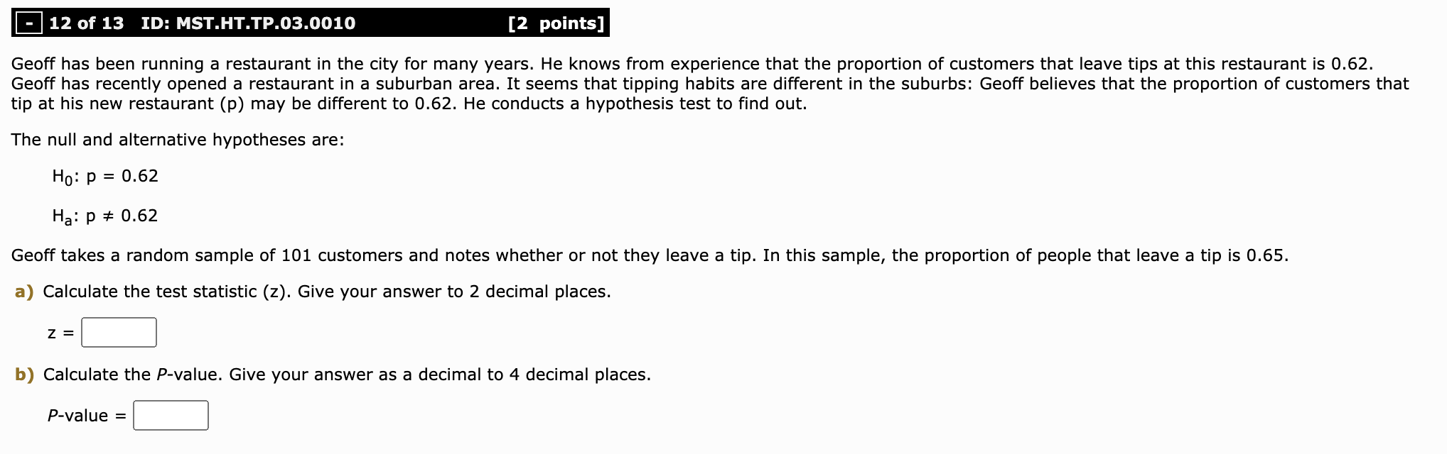 Solved Geoff has been running a restaurant in the city for | Chegg.com