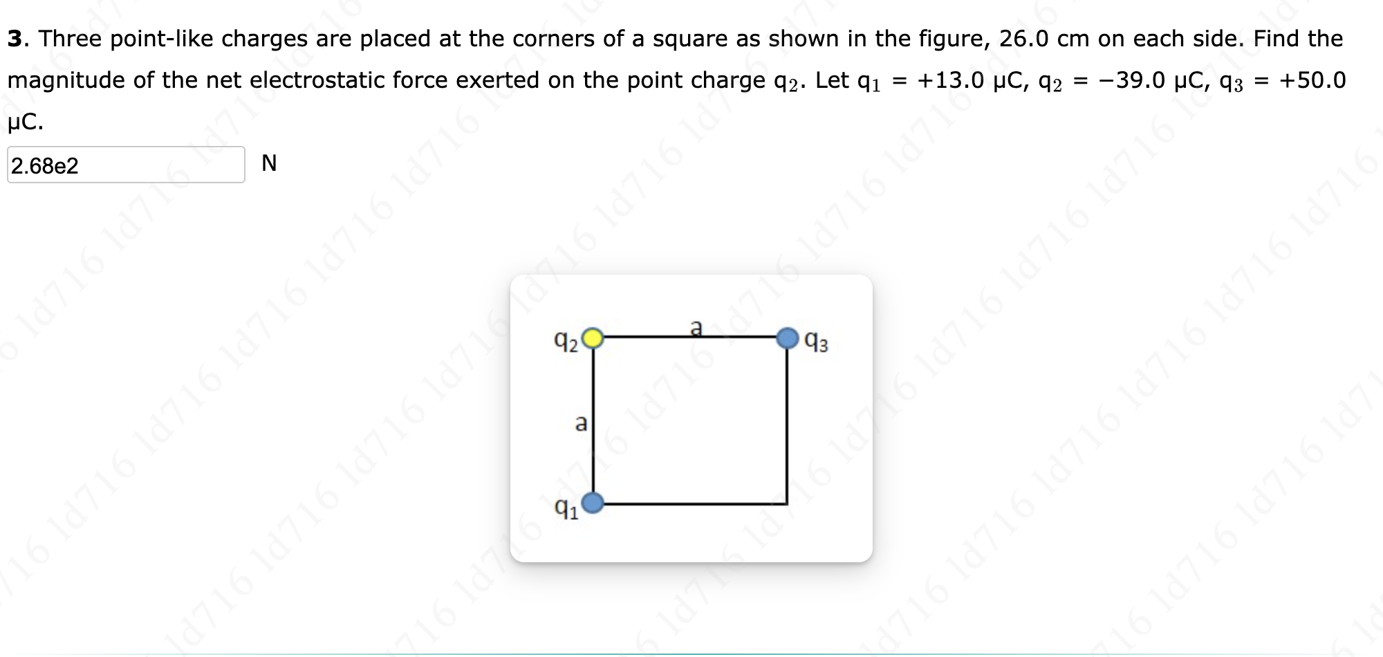 Solved Three point-like charges are placed at the corners of | Chegg.com