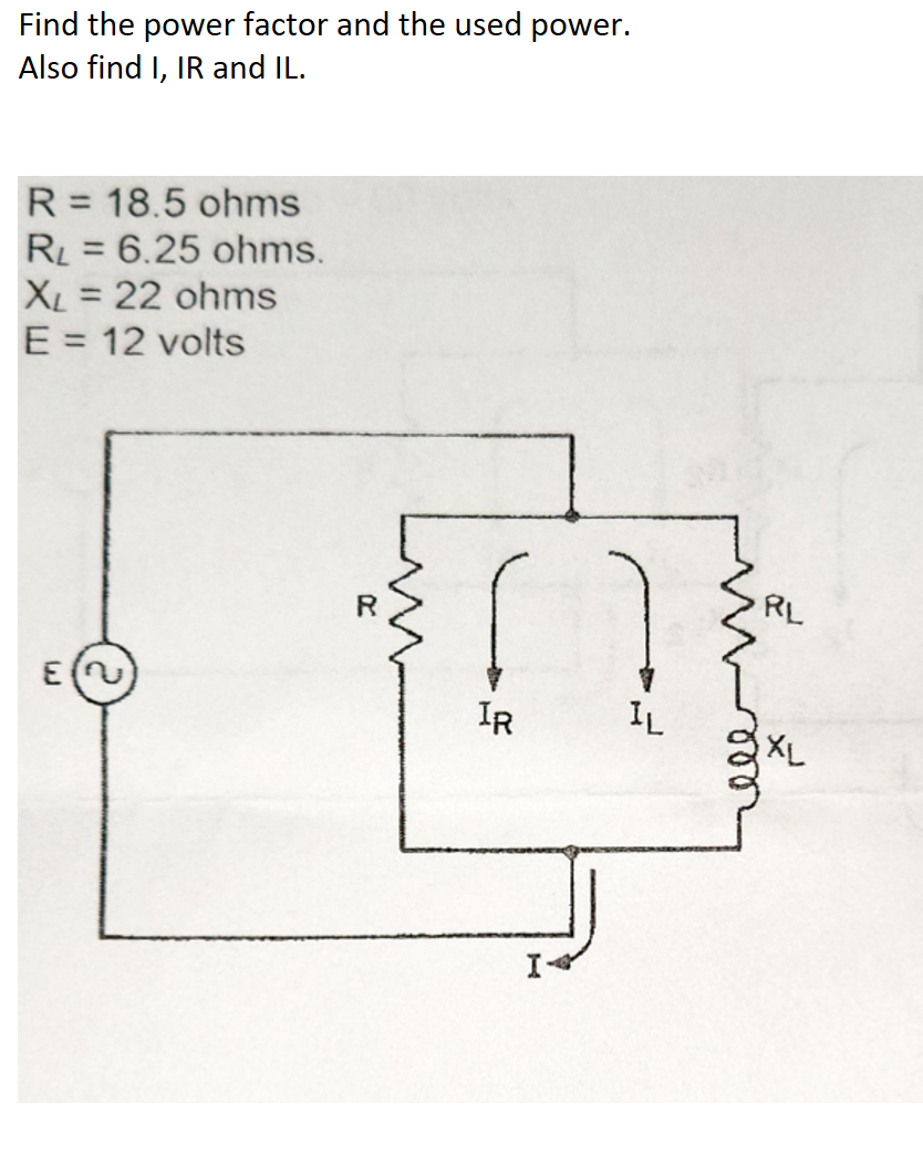 Solved Find the power factor and the used power. Also find | Chegg.com