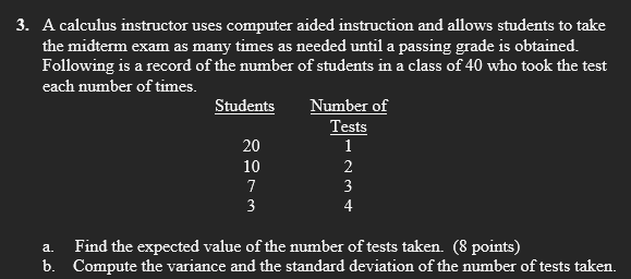 Solved A calculus instructor uses computer aided instruction | Chegg.com