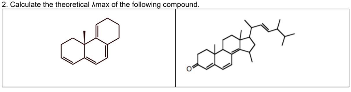 Solved 2. Calculate the theoretical Amax of the following | Chegg.com