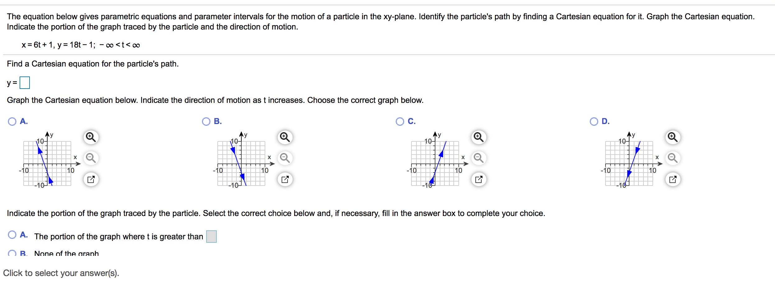 Solved The Equation Below Gives Parametric Equations And