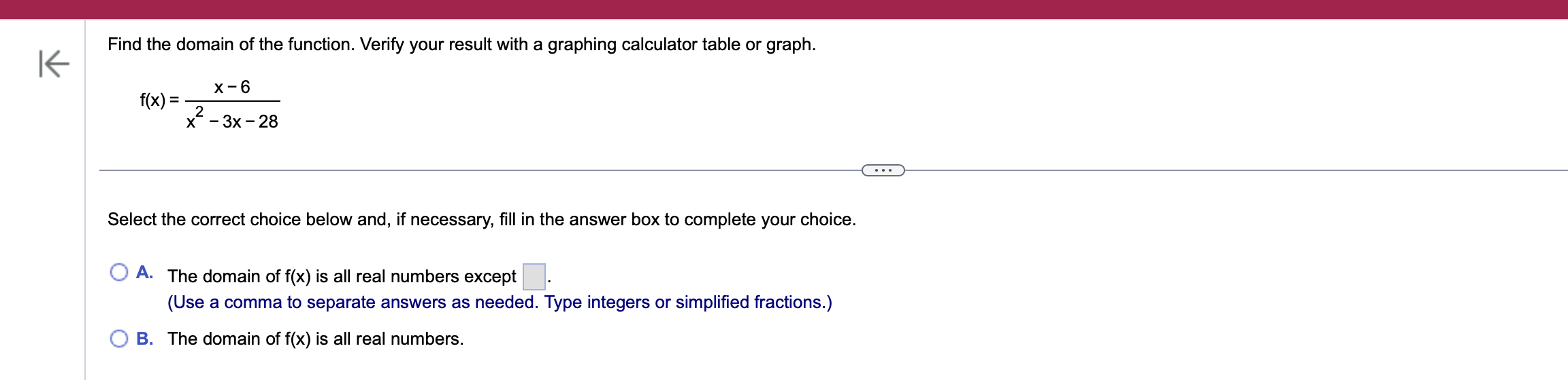 Solved Find the domain of the function. Verify your result | Chegg.com