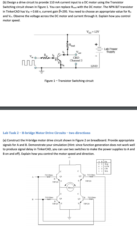 (b) Design a drive circuit to provide 110 mA current | Chegg.com