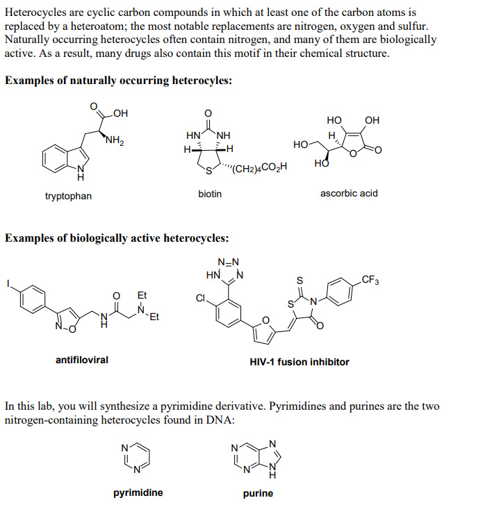 Solved Heterocycles are cyclic carbon compounds in which at | Chegg.com