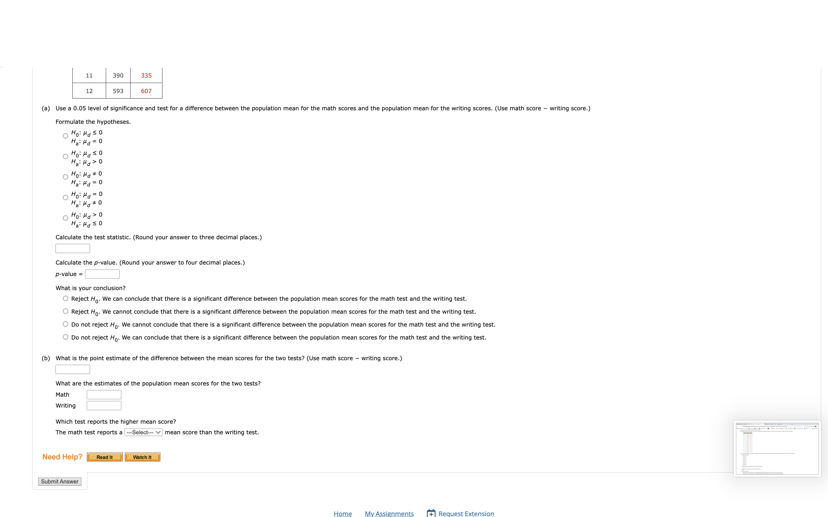 Solved Formulate the hypotheses. | Chegg.com