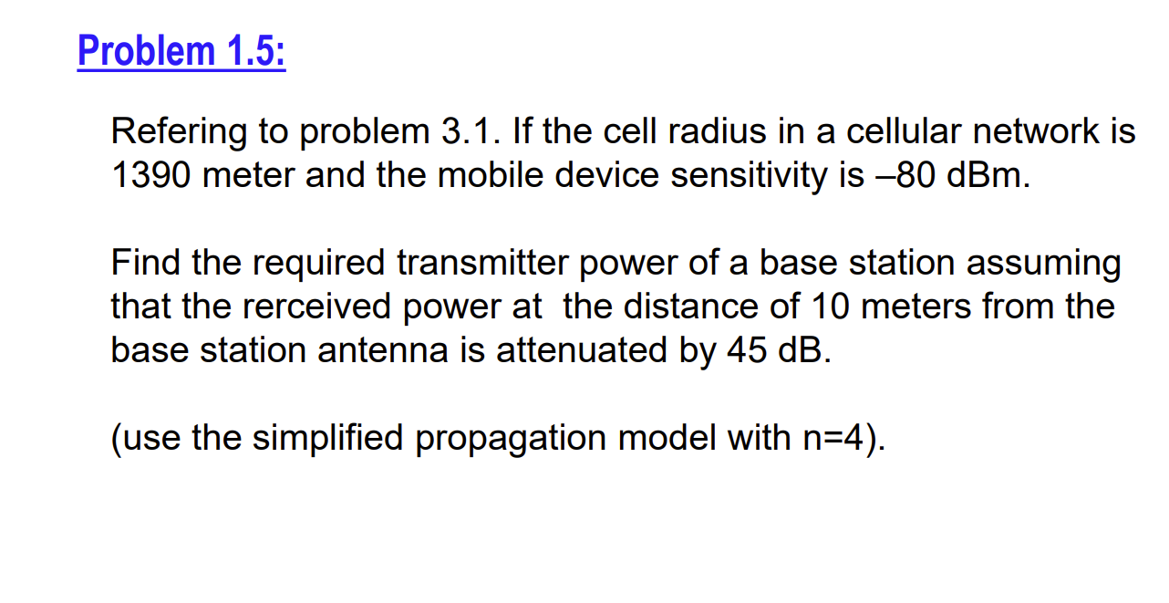 Solved Refering to problem 3.1. If the cell radius in a | Chegg.com