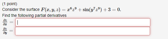 Solved Consider The Surface Find The Following Partial 