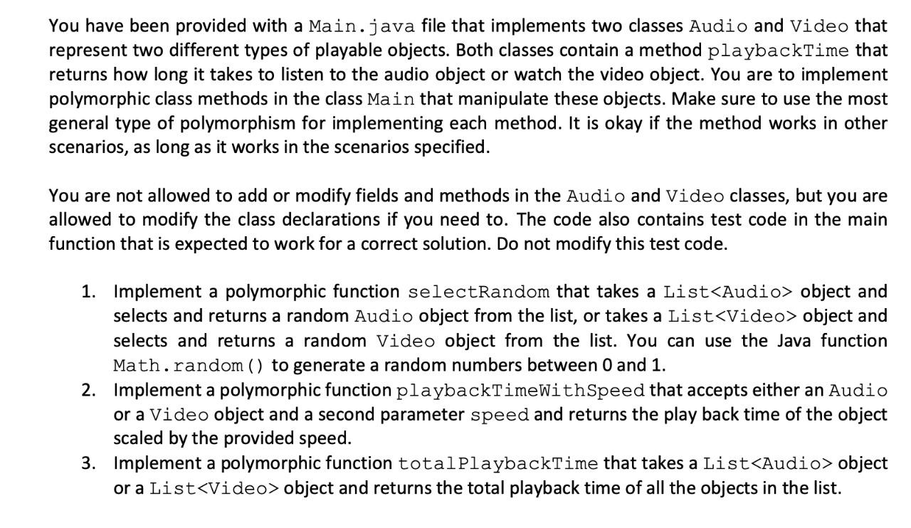 You have been provided with a Main.java file that | Chegg.com