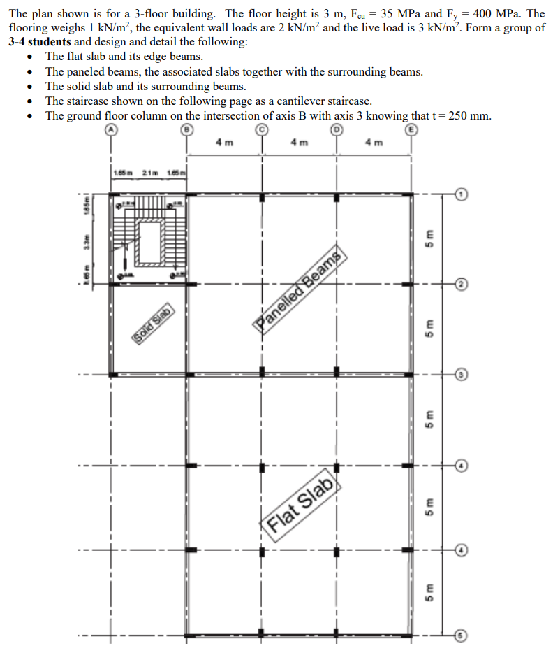 Solved The plan shown is for a 3-floor building. The floor | Chegg.com