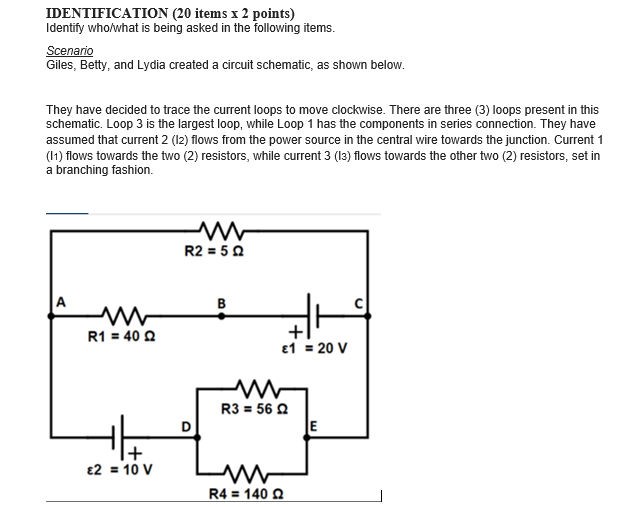 Solved IDENTIFICATION (20 items x 2 points) Identify | Chegg.com