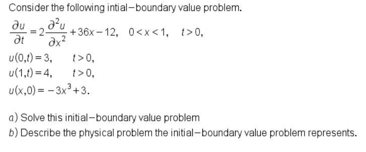 Solved Consider the following intial-boundary value problem. | Chegg.com