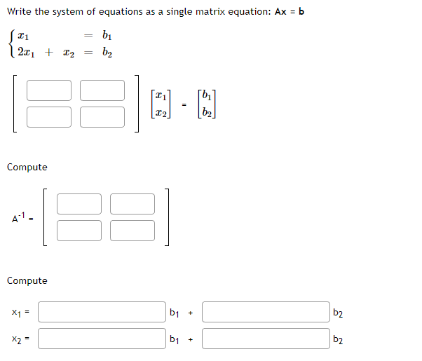 Solved Write the system of equations as a single matrix | Chegg.com
