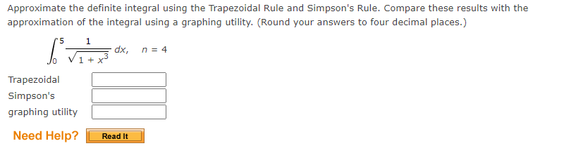 Solved Approximate the definite integral using the | Chegg.com