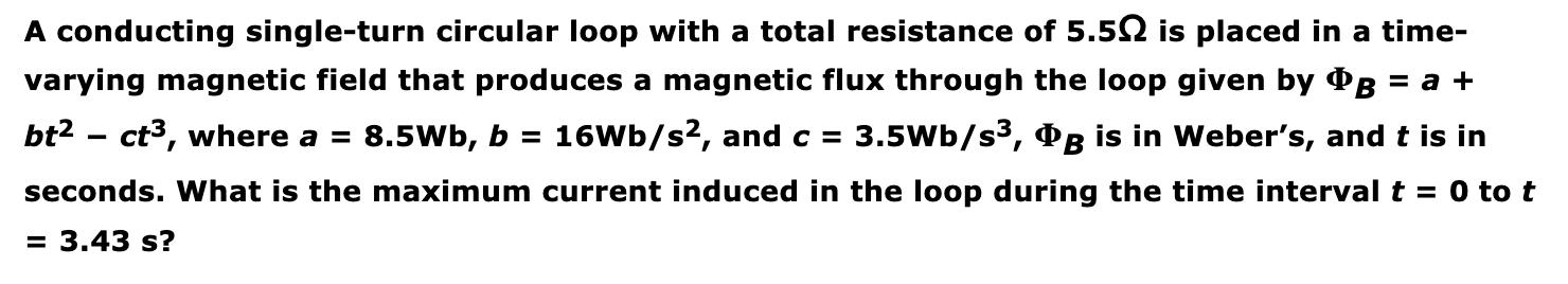 Solved A conducting single-turn circular loop with a total | Chegg.com