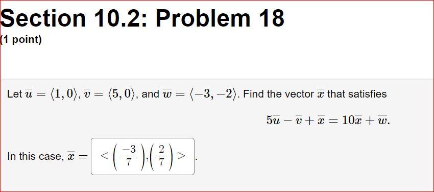 Solved Section 10.2: Problem 18 (1 point) Let | Chegg.com