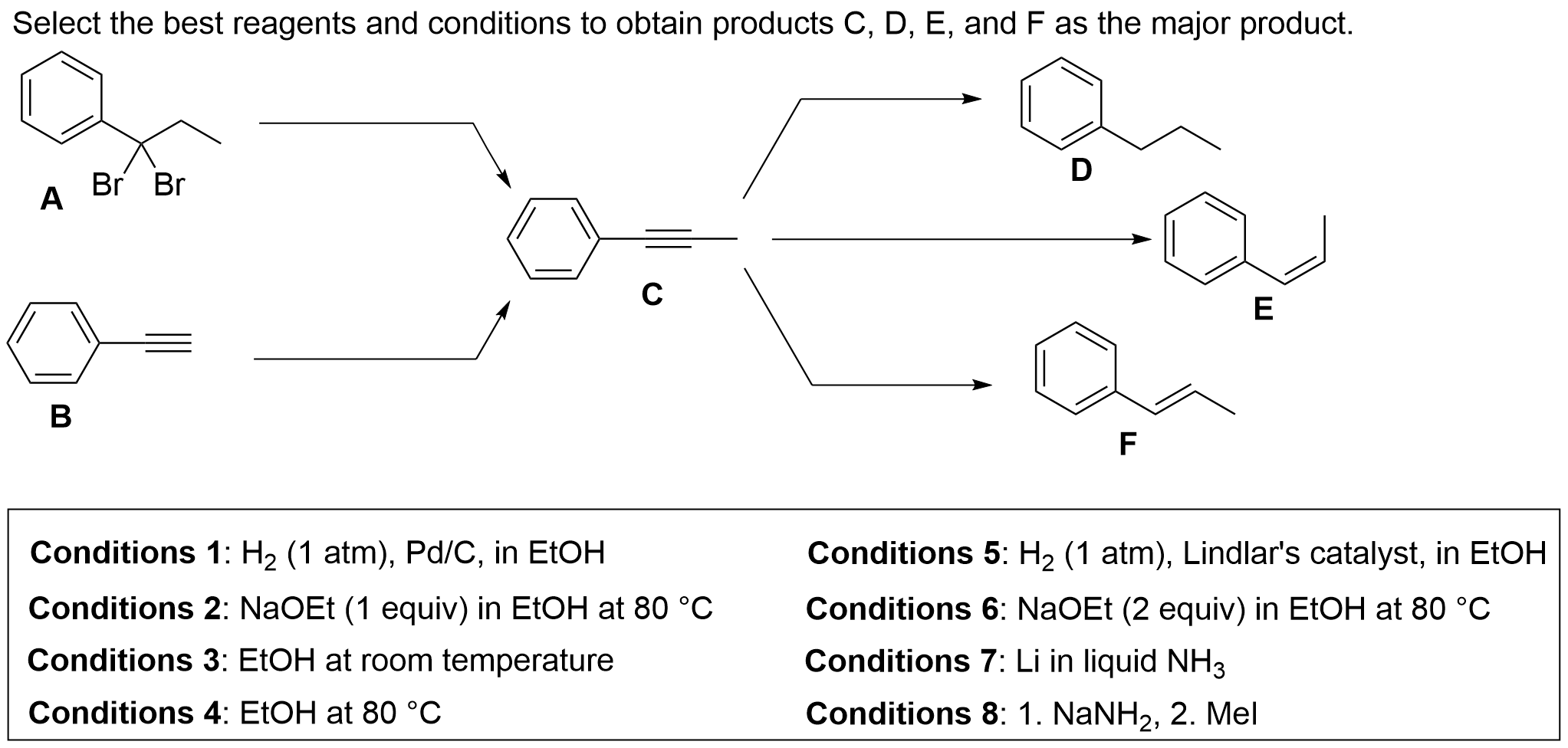 Solved Select the best reagents and conditions to obtain | Chegg.com