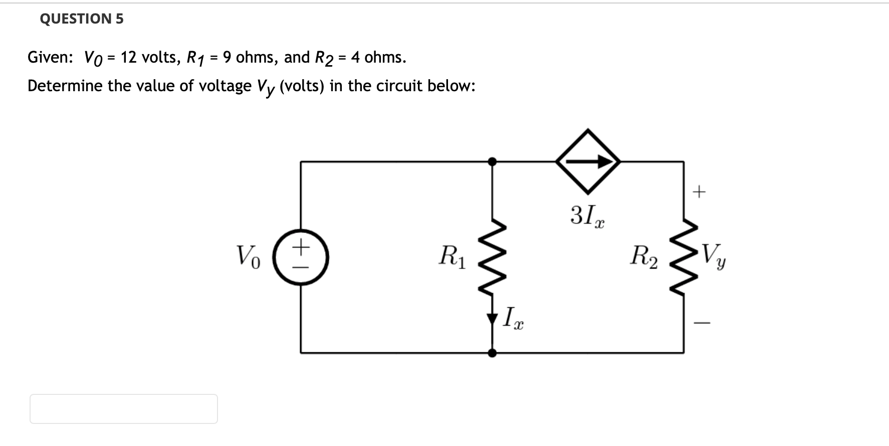 [Solved]: In the circuit below, the following voltages are