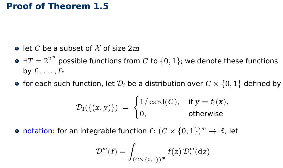 Exercise A.1 Let A be a learning algorithm for the | Chegg.com