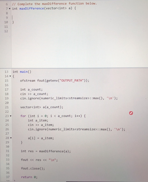 Maximum Difference in an Array You are given an array | Chegg.com