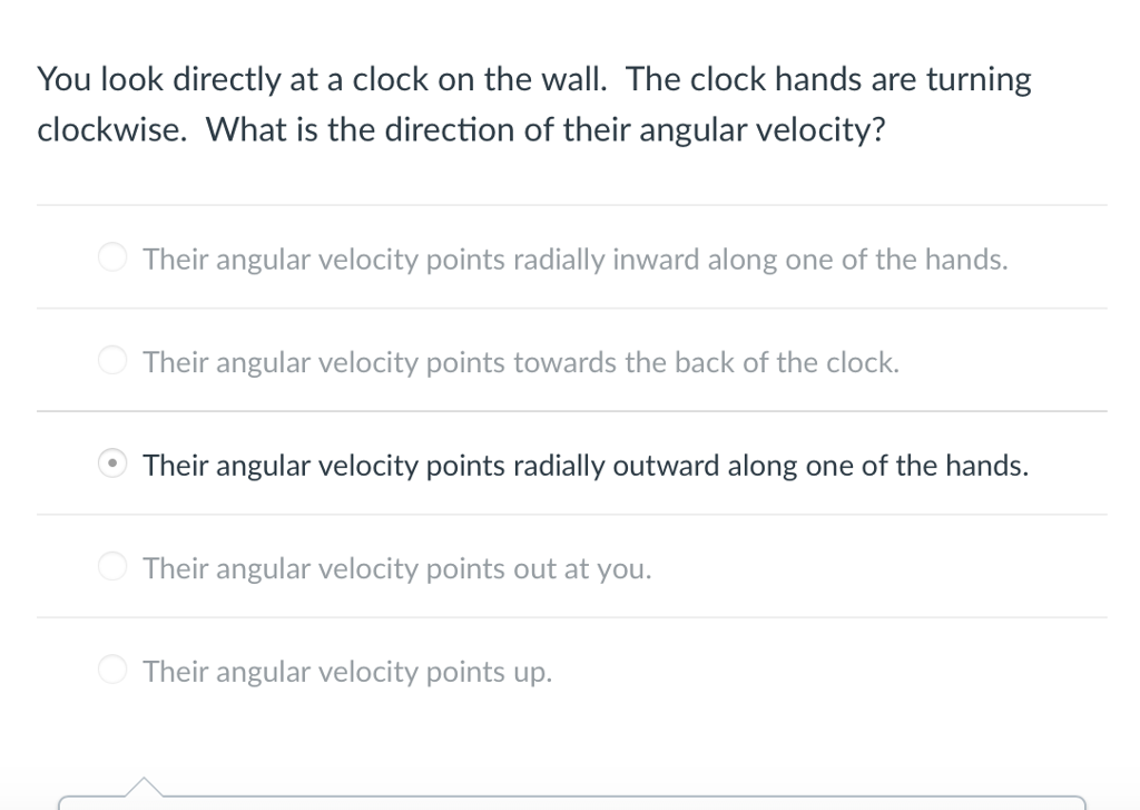 Solved You look directly at a clock on the wall. The clock | Chegg.com