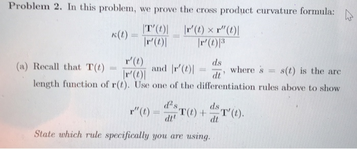 Solved Problem 2. In this problem, we prove the cross | Chegg.com