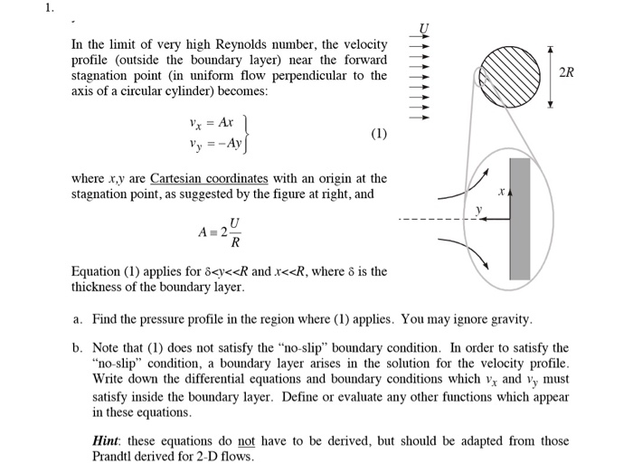 Solved In the limit of very high Reynolds number, the | Chegg.com