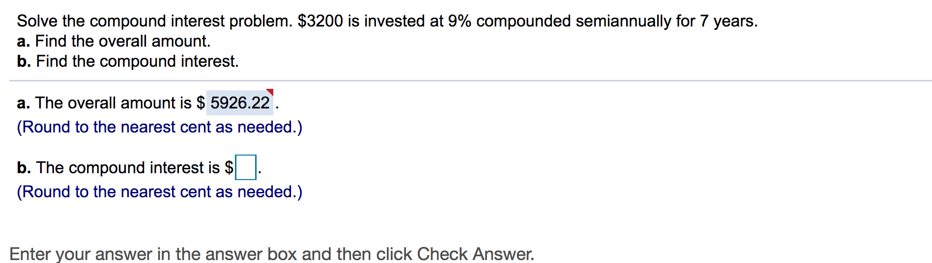 Solved Solve the compound interest problem. $3200 is | Chegg.com