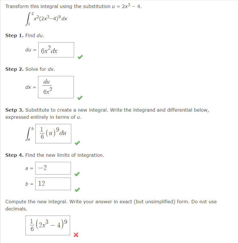 Solved Transform this integral using the substitution | Chegg.com