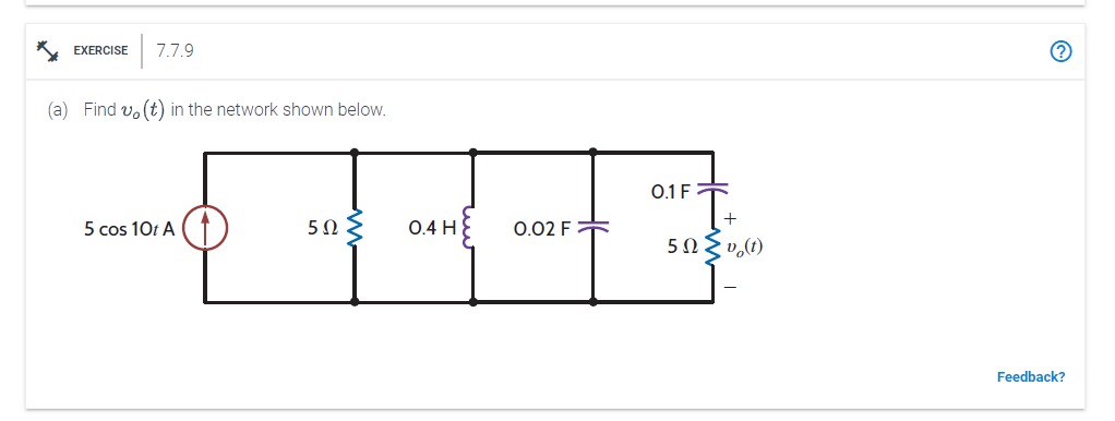Solved (a) Find vo(t) in the network shown below. | Chegg.com