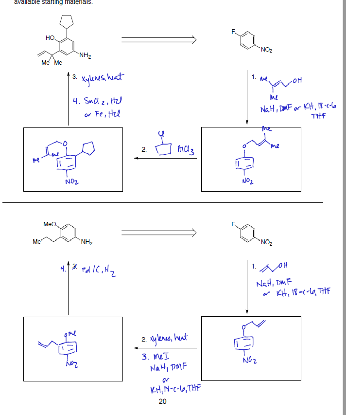 Solved available starting materials. HO NO2 NH2 Mé Me 3. 1. | Chegg.com